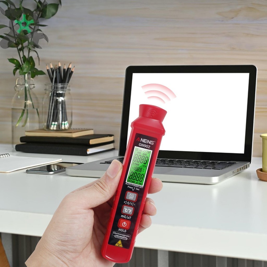 เครื่องตรวจจับสนามรังสีแม่เหล็กไฟฟ้าแบบพกพา EMF Reader พร้อม LED มือถือ ...