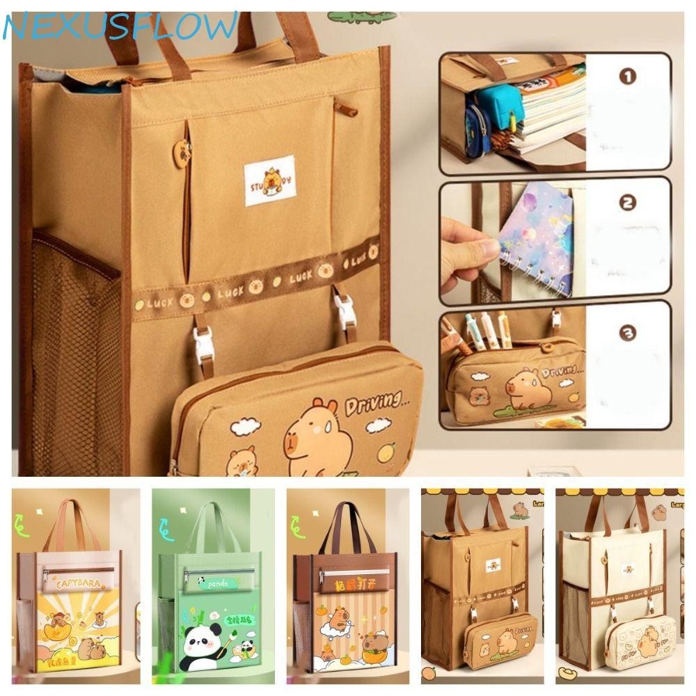 Nexusflow Capybara กระเป๋าถือ, Capybara กระเป๋าผ้าใบความจุขนาดใหญ่, Casual Reusable พร้อมกล่อง ...