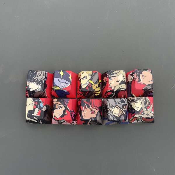 keycaps keycap keycap ไทย PBT คีย์แคปดั้งเดิมส่วนบุคคลสร้างสรรค์ P5 ...