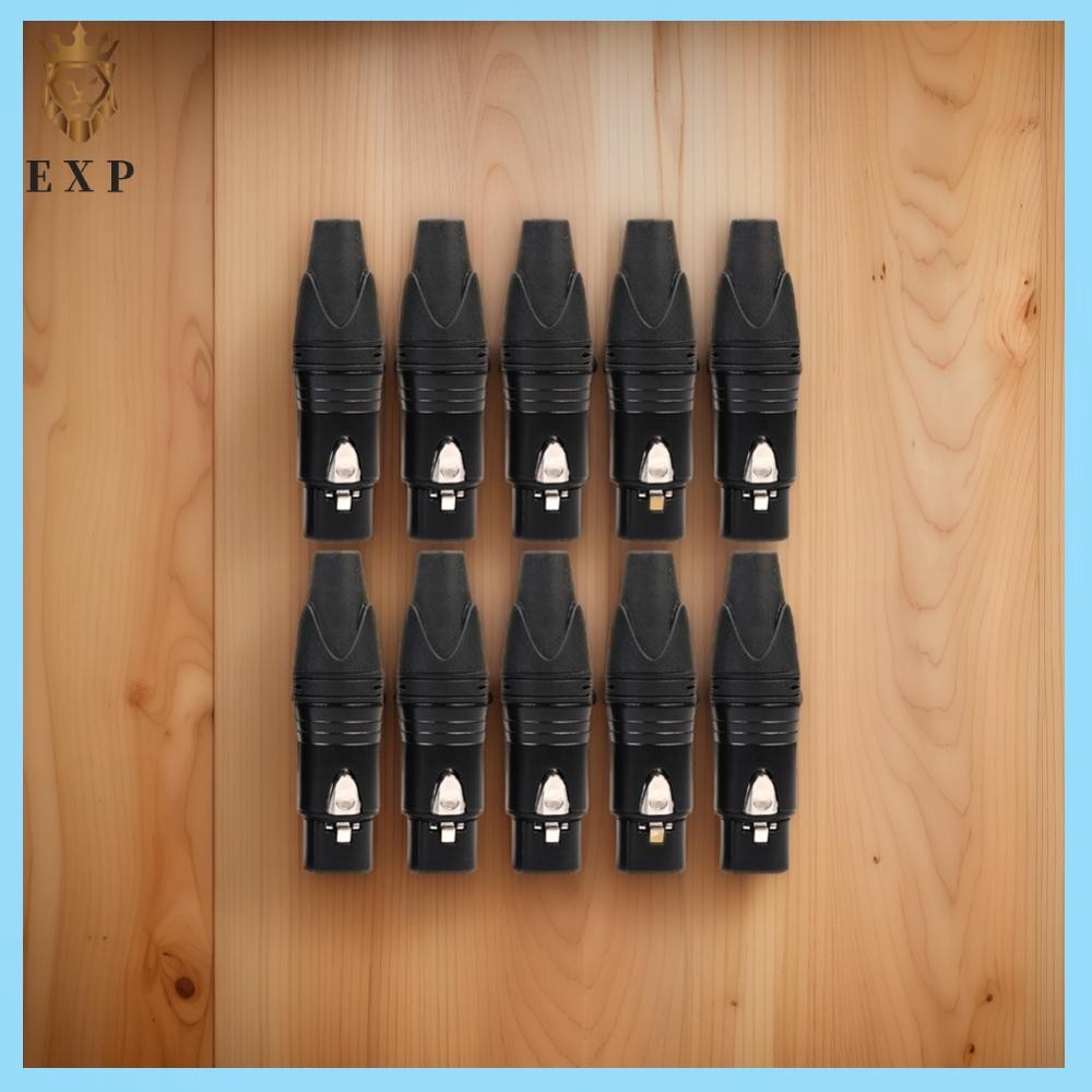[explosion1.th] 10 ชิ้น DIY ไมโครโฟน XLR 3Pin หญิงเชื่อมต่อสายบัดกรีปลั๊กอะแดปเตอร์ | Shopee ...