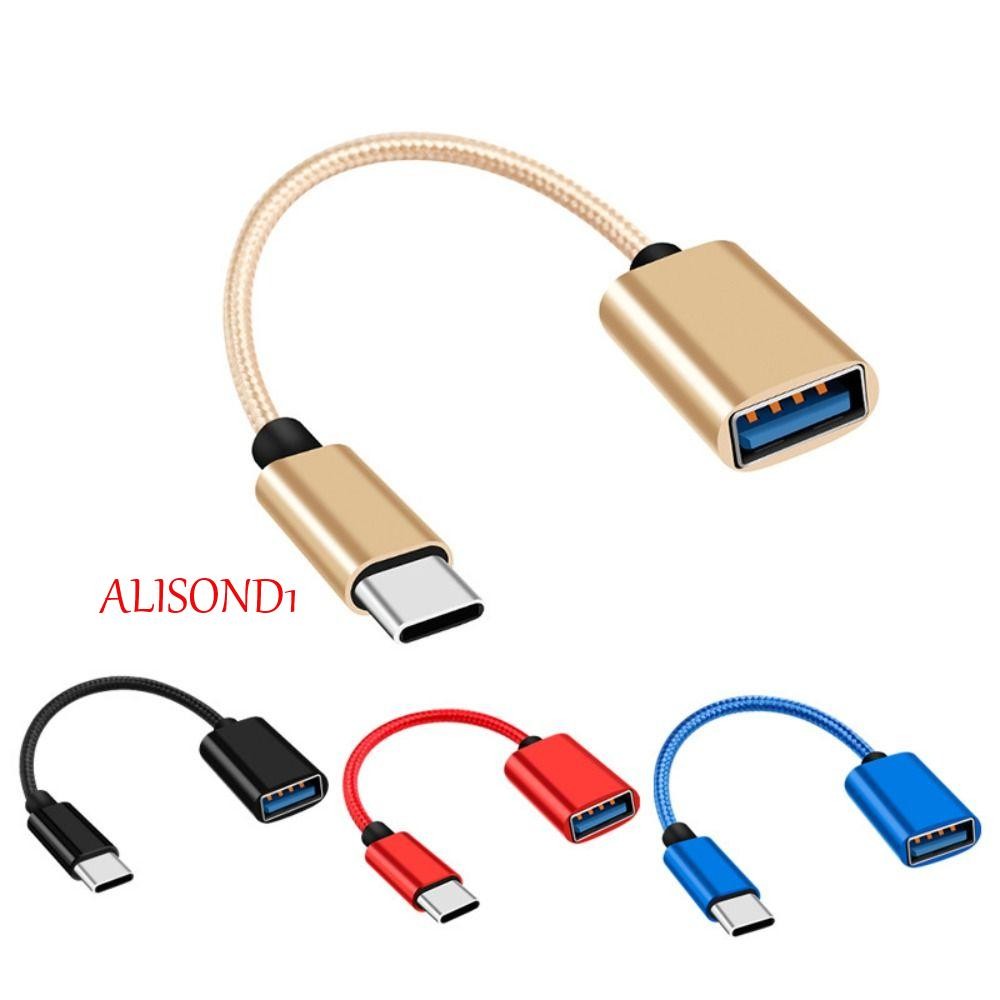 Alisond1 OTG Data Cable 16 ซม.สายดิจิตอลโทรศัพท์มือถือที่มีสีสันสั้น ...