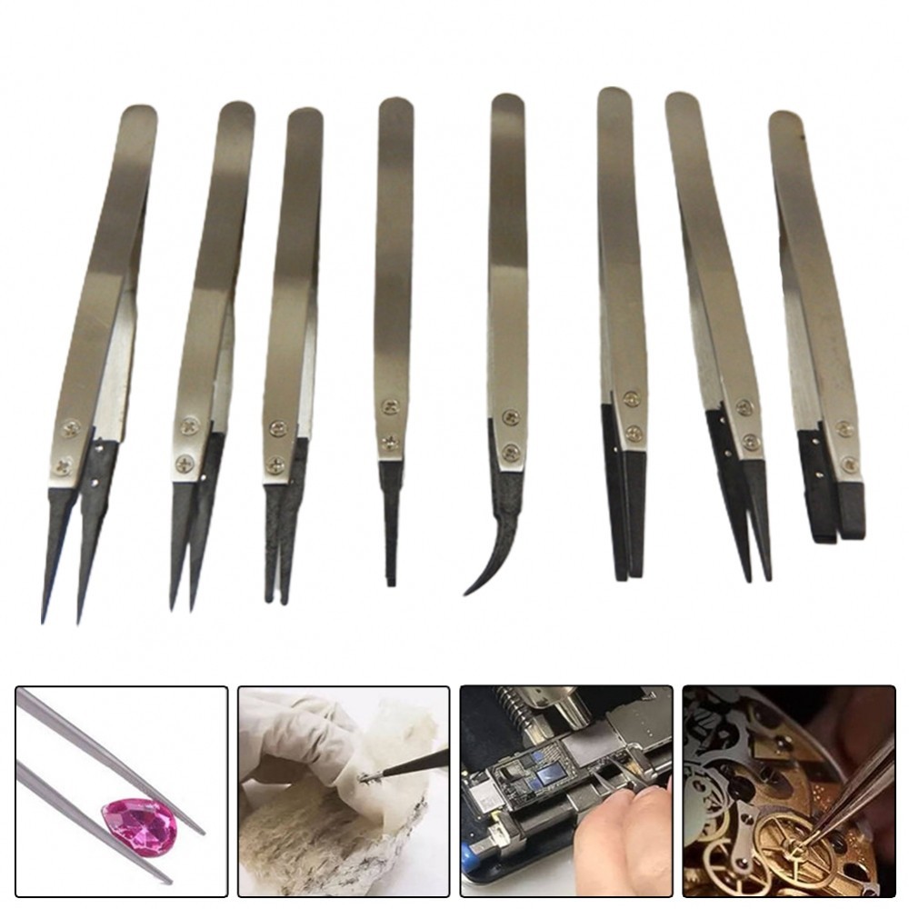 Carbon Fiber Tweezers with High Temperature Resistance for Clean Room ...