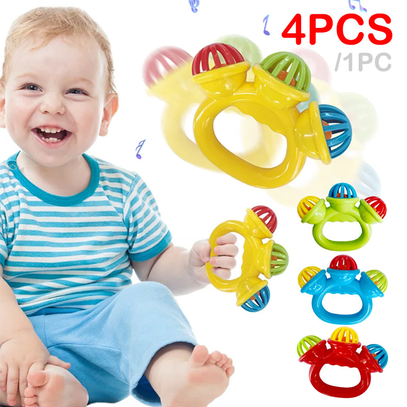 4/1pcs Baby Rattle Ball ของเล่นทารกแรกเกิด Easy Grasp ของเล่นโลภ Hand ...