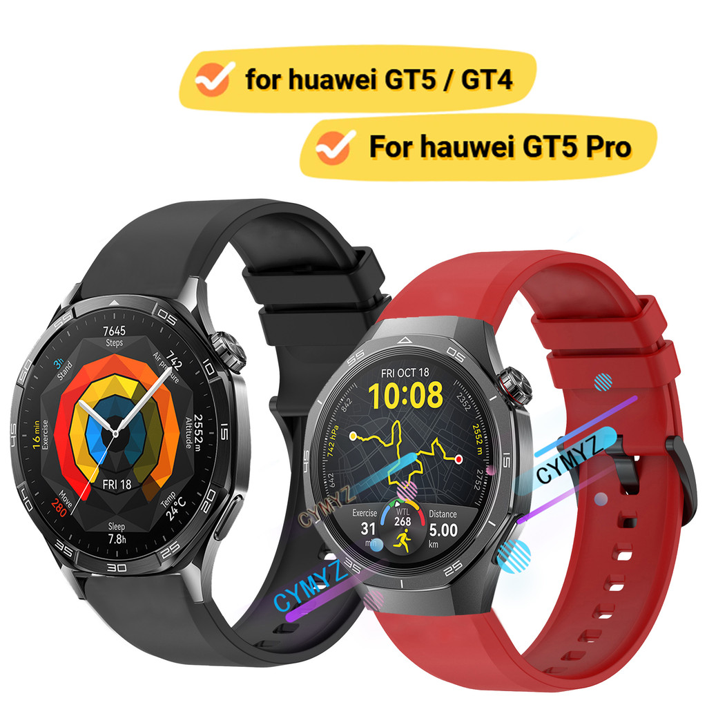 Huawei watch GT5 Pro strap สายซิลิโคน huawei watch GT 5 4 3 SE strap ...