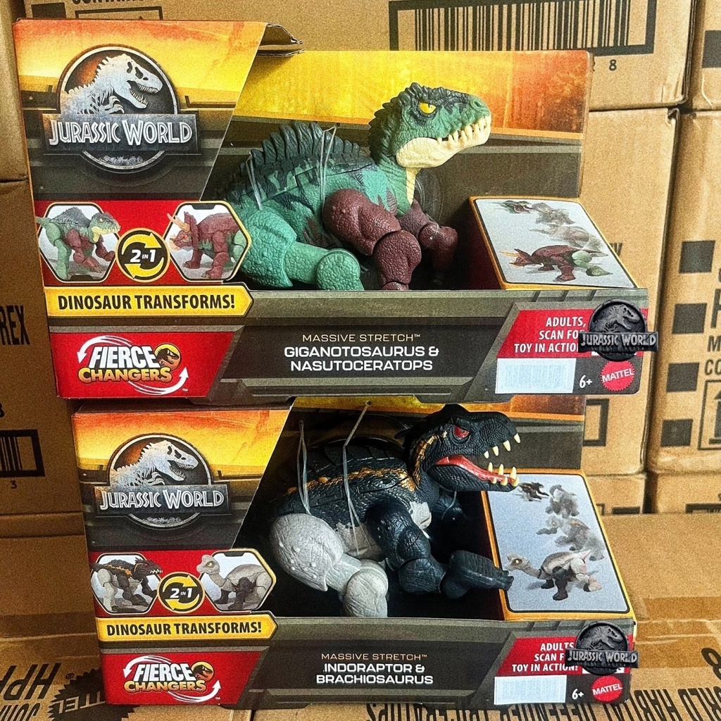 Mattel Jurassic World รุ่นไดโนเสาร์สองสายพันธุ์ขนาดใหญ่ที่มีรูปร่างผิด ...