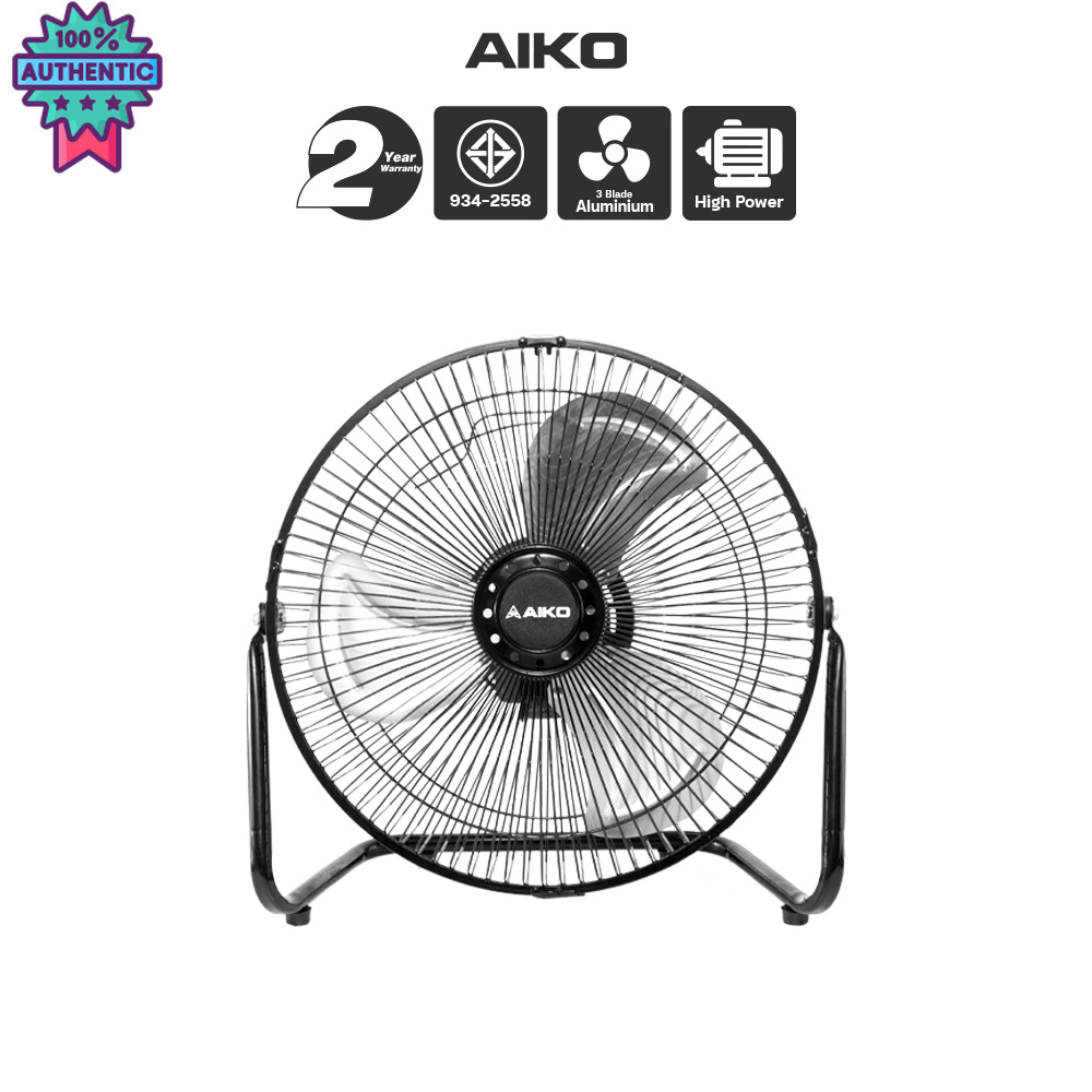 AIKO AVS-412 พัดลมขนาดเล็ก ใพัดอลูมิเนียม 12 นิ้ว ไม่ส่าย ปรัก้มเงยได้ ใช้ไฟ้านทั่วไป *รัประกัน ...
