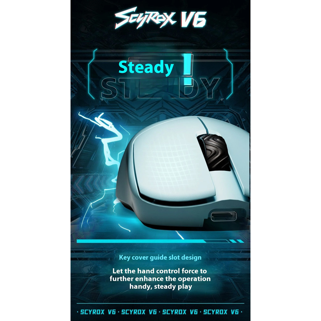 Scyrox V6 เมาส์ไร้สายเมาส์ Latency ต่ํา Gaming Mice น้ําหนักเบาที่ ...
