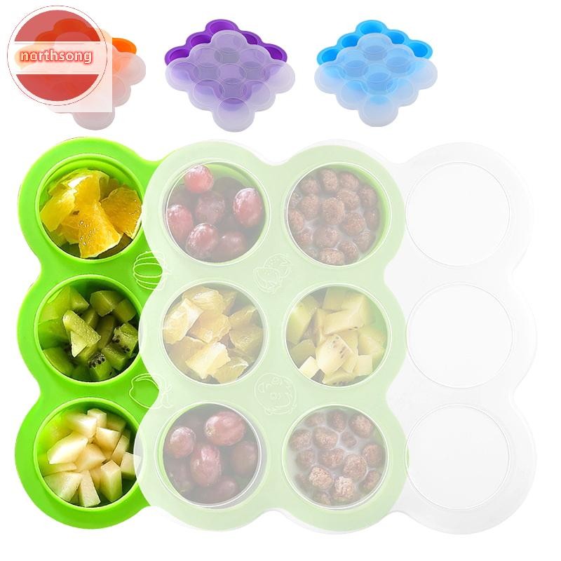 NOR Ice Cube ถาดอาหาร-เกรดซิลิโคน ICE Maker พร้อมฝาปิด 9 หลุม Easy ...