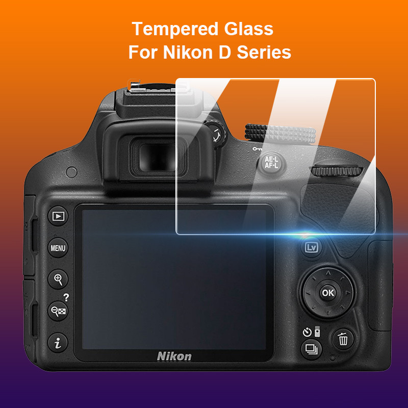 ฟิล์มกระจกนิรภัยกันรอยหน้าจอ LCD 9H 2.5D สําหรับกล้อง Nikon D3100 D3200 ...