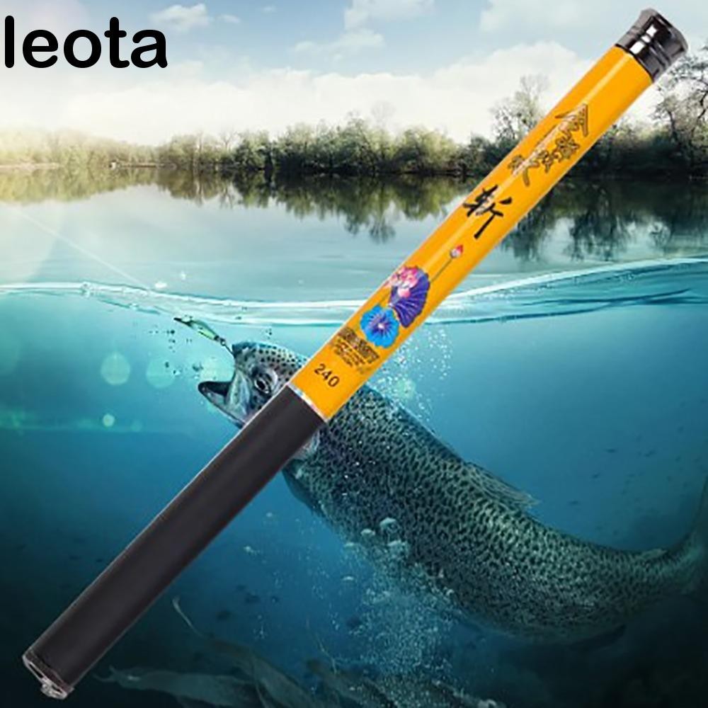 LEOTA Mini Ultralight Fishing Rod สีเหลืองคาร์บอนไฟเบอร์และไฟเบอร์กลาส ...