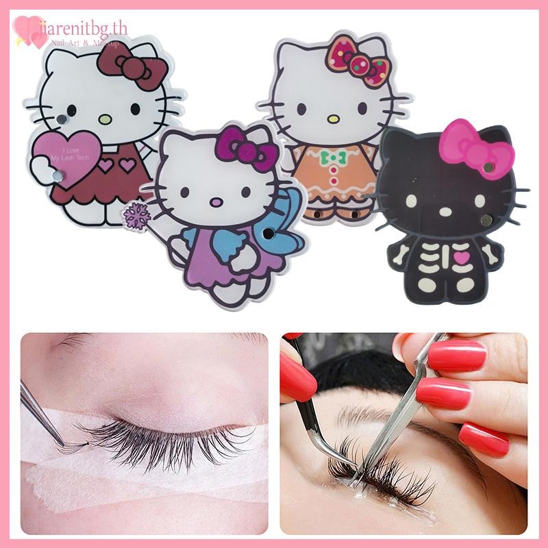 RENBG Sanrio Hello Kitty อะคริลิคผู้ถือขนตาแผ่นดูดแม่เหล็ก False Lashes ...
