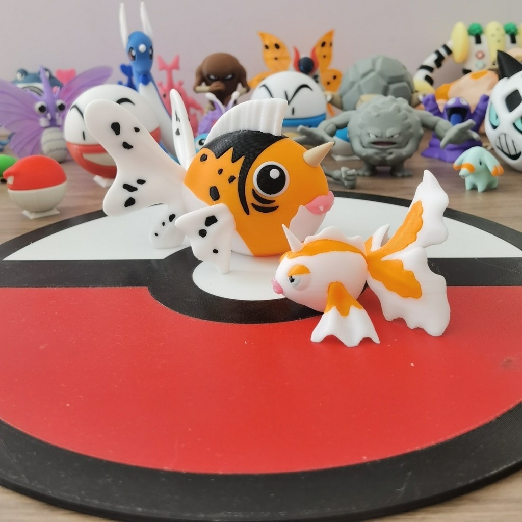 พร้อมสต็อก Scale World Pokémon 1: 20 Horn Goldfish Goldfish King Figure ...