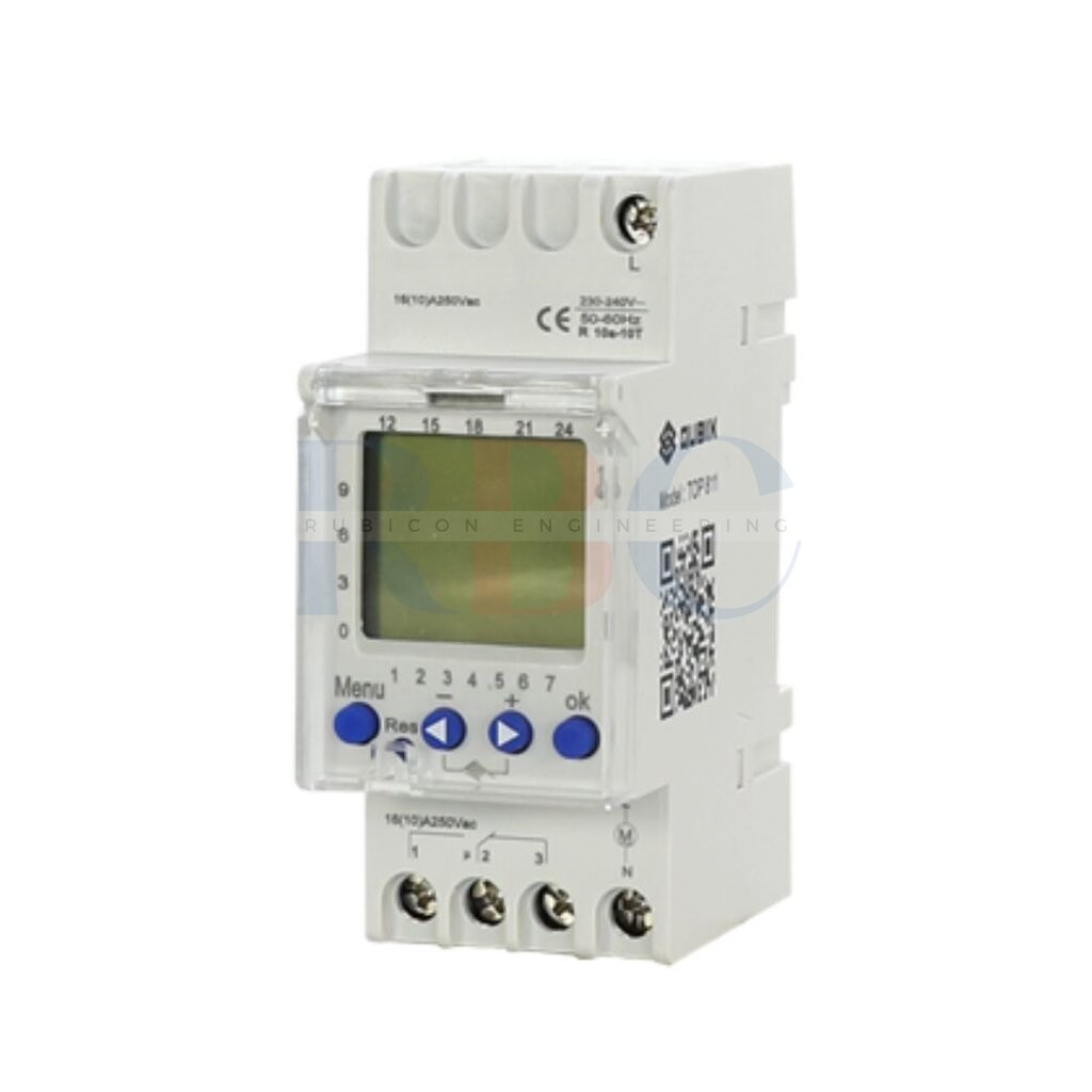 QUBIX TOP-811 นาฬิกาตั้งเวลาแบบดิจิตอล 24 ชั่วโมง / 7 วัน 230VAC แบบ 1 ...