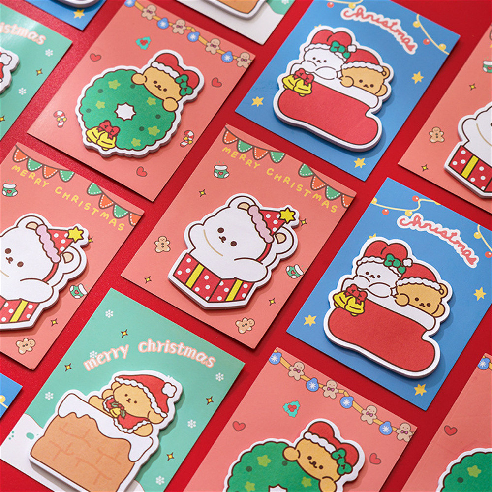 Creative Christmas Sticky Notes นักเรียนแบบพกพาข้อความ Memo สติกเกอร์ ...