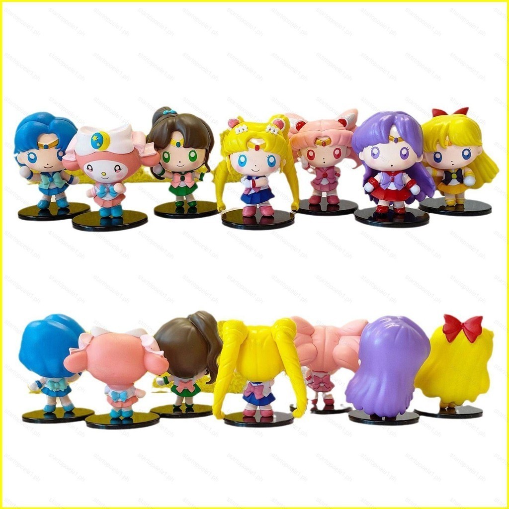 Bx 7pcs Sailor Moon Action Figure Tsukino Usagi Chibiusa Mizuno Ami ...