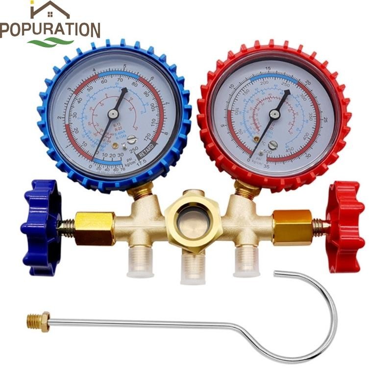 Pop Professional HVAC ชุดวินิจฉัย Heavy Duty 2 วาล์ว Manifold ชุด 1 4 ...