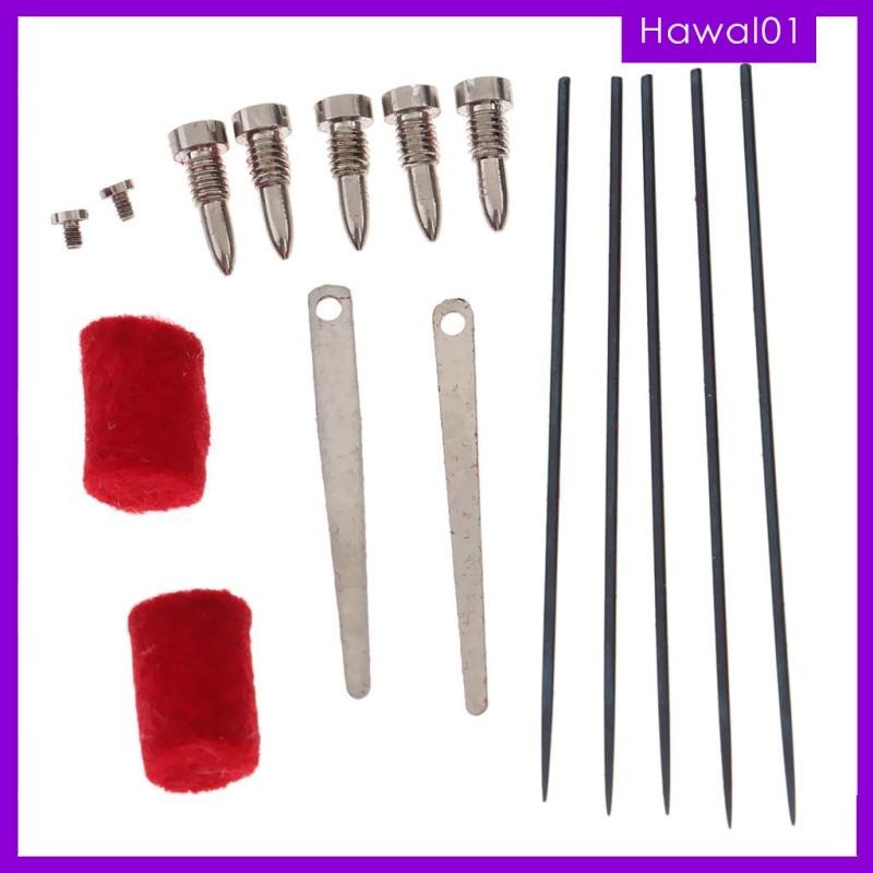 [Hawal] สกรูอะไหล่ซ่อมแซ็กโซโฟน Sax 16 ชิ้น + บัฟเฟอร์สักหลาด + แบน ...