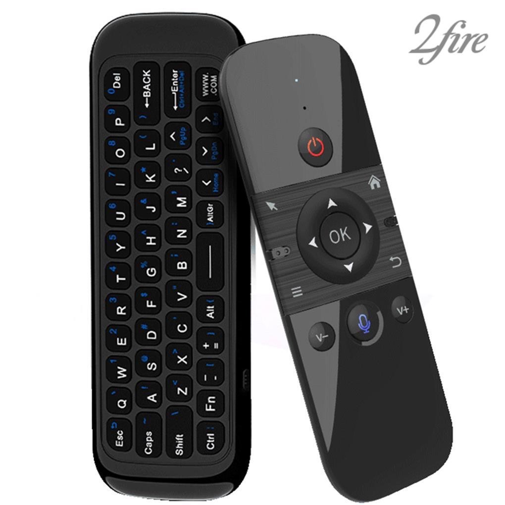 M8 Fly Air Mouse Mini 2.4G RF ควบคุมเสียงไร้สายสมาร์ทคีย์บอร์ดระยะไกล ...