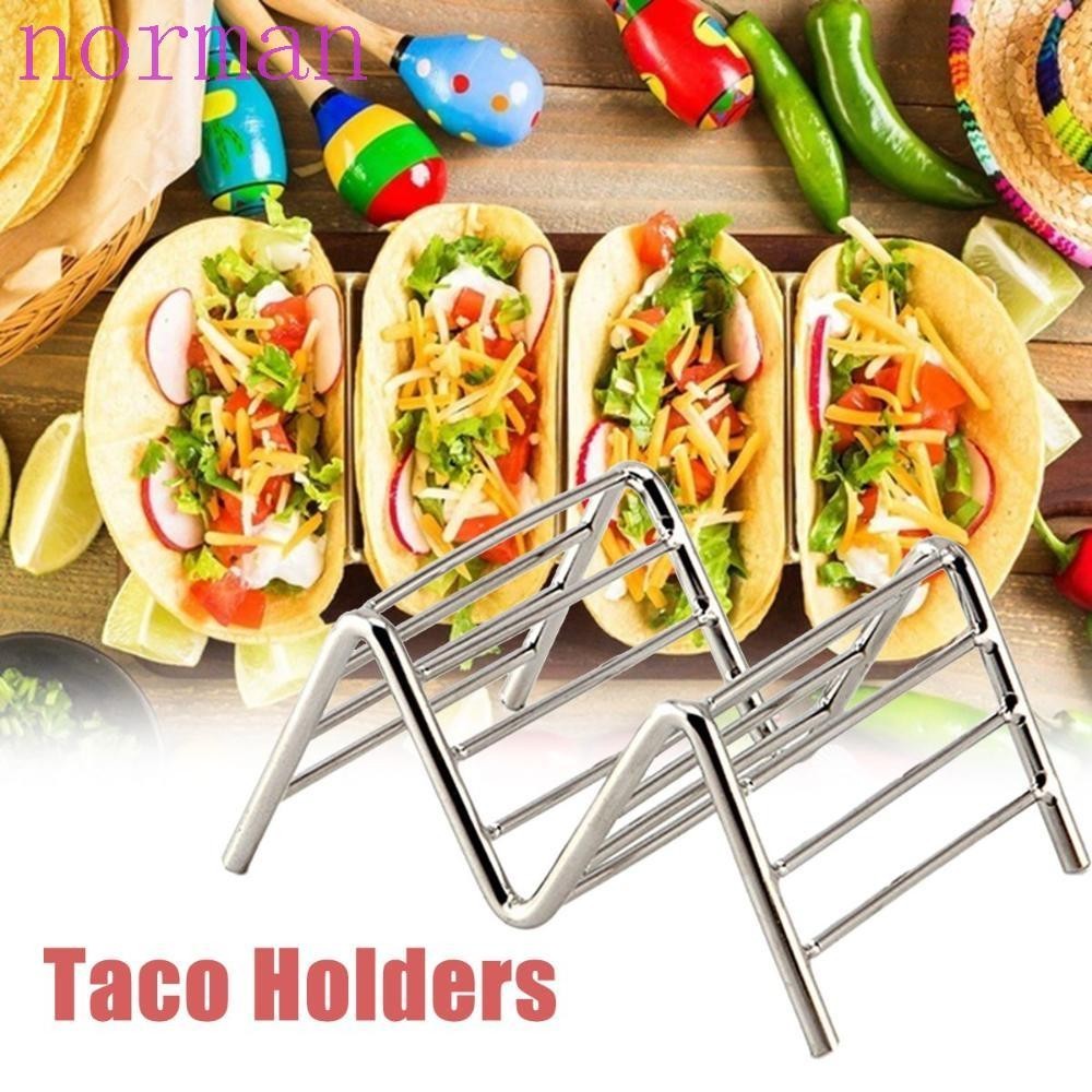 Norman Taco Holder Wave Shape ทนทานแสดงอาหารเตาอบเครื่องล้างจานปลอดภัย ...