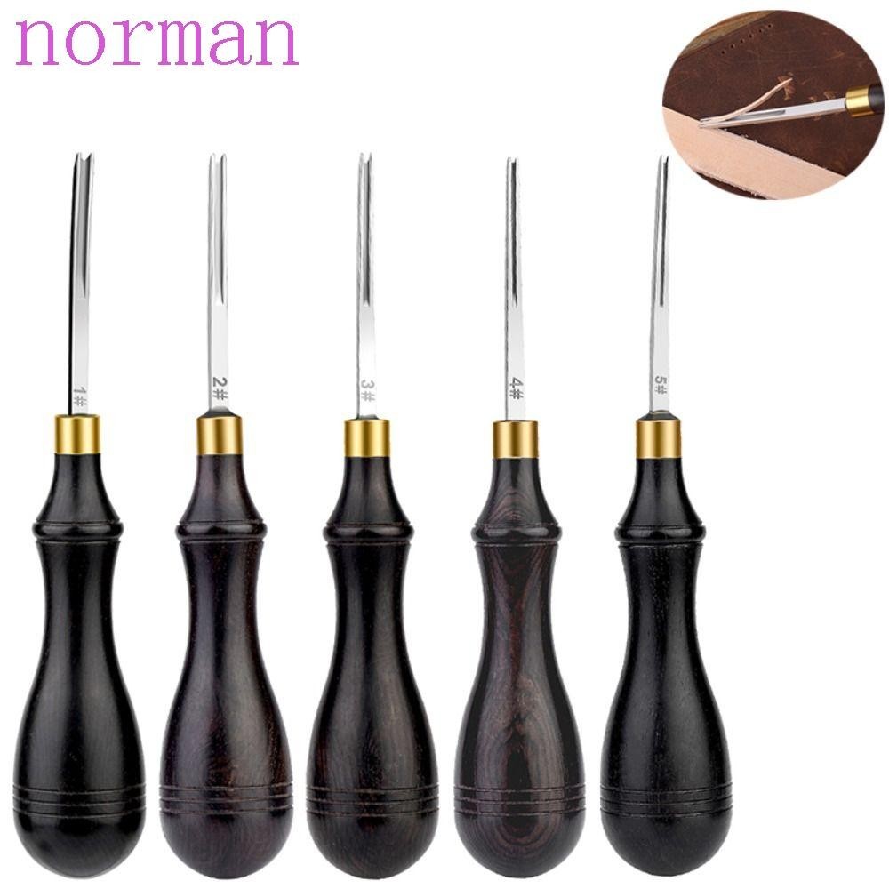 Norman Leather Edge Bevelers, Professional Wooden Handle Wide Mouth ...