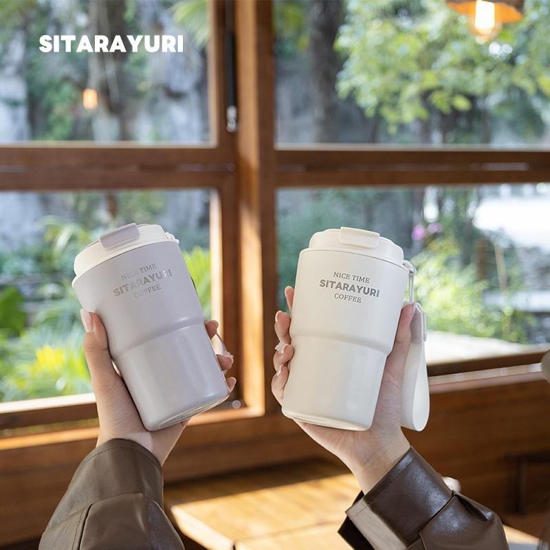 SITARAYURI (ของแท้) แก้วกาแฟขนาดพกพา 290ml 360ml 600ml แบบกระดกดื่ม ...