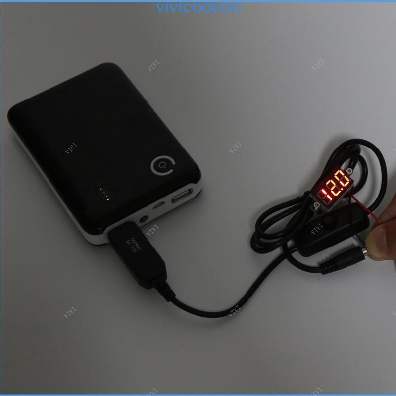 Vivi สาย USB สําหรับ DC 5V Boost to 12V แรงดันไฟฟ้า Converter USB Power Boost Line Step Up Boost ...