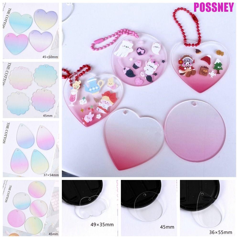 Possney DIY พวงกุญแจทําชุด, แผ่นอะคริลิค Goo Card DIY พวงกุญแจ, อะคร ...