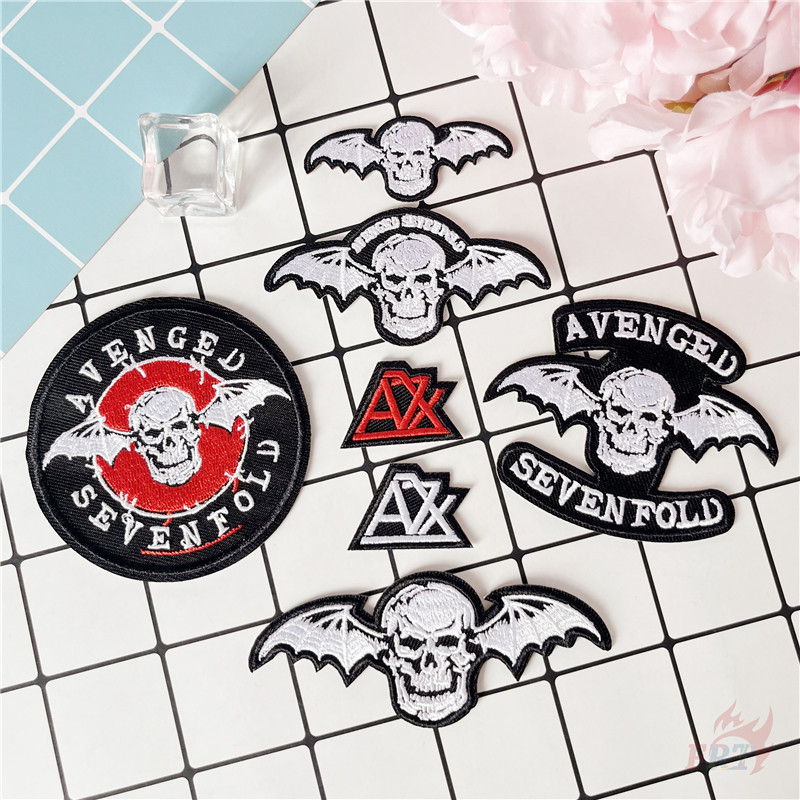 ♥ Avenged Sevenfold - A7X Iron-On Patch ♥ 1 ชิ้น Punk Metal Rock Band ...