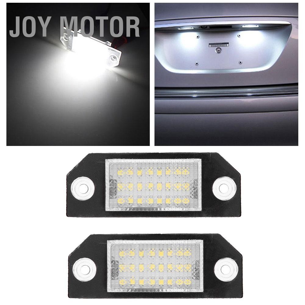 JOY Motor 2 ชิ้น 24 ลูกปัด LED ป้ายทะเบียนหลอดไฟ สำหรับ Ford C MAX ...