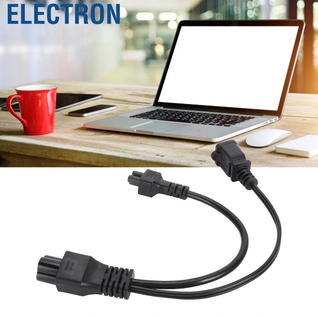 Electron สายไฟ Y Splitter IEC320 C6 ถึง C5 + Nema 1-15R ปลั๊กไม่ตกปิด ...