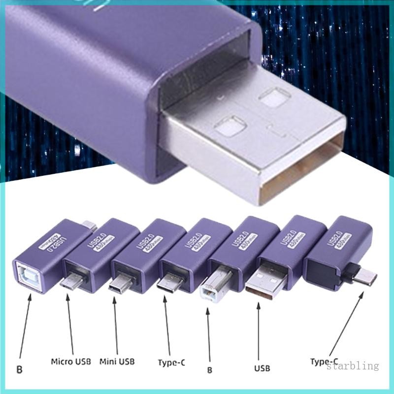 Star USB USB B Type C Minis USB MicroUSB ชายชายแปลงตัวเชื่อมต่อรองรับ ...