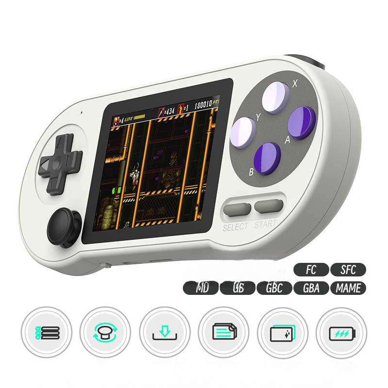 FC เกมคอนโซลมือถือ MD คลาสสิกย้อนยุค GBA อาร์เคดแบบพกพาคู่มินิมือถือ ...