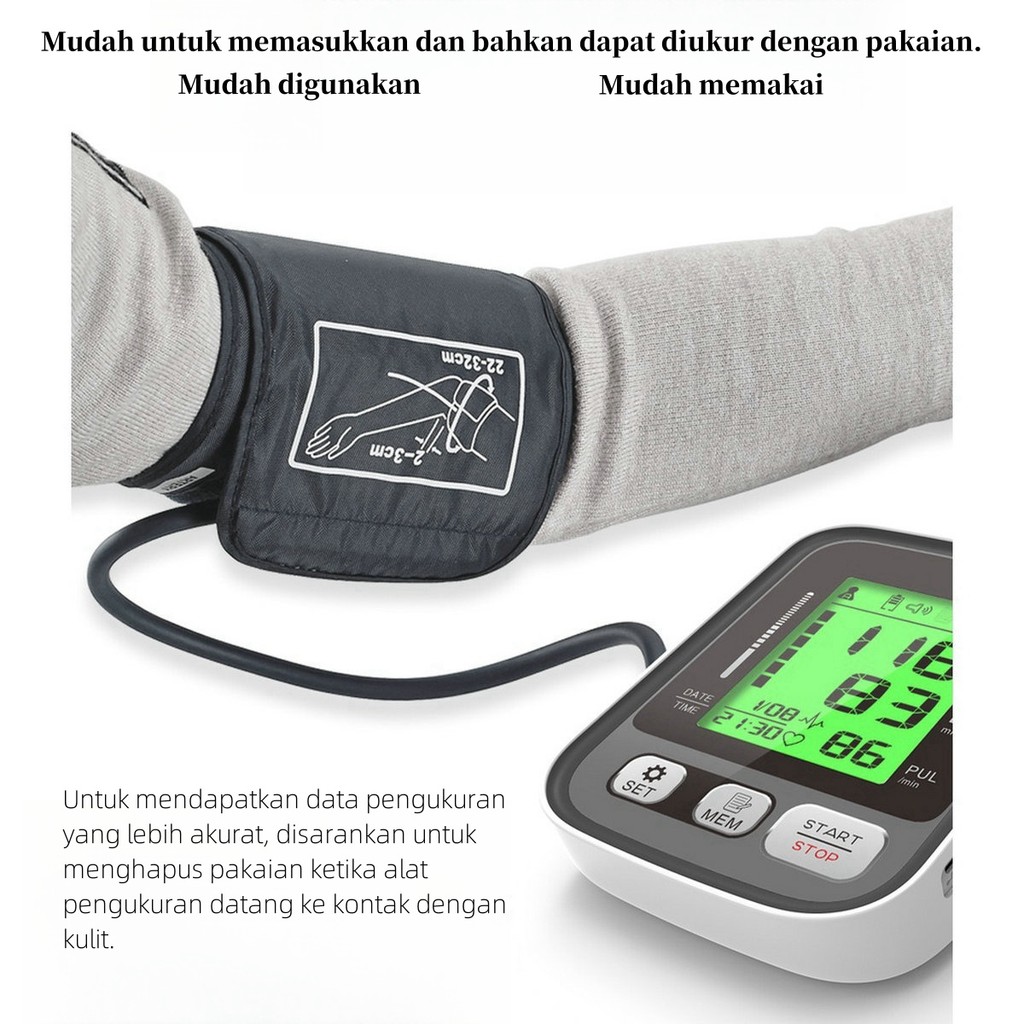 OMRON Tensimeter Digital dengan SUARA Blood Alat Tensi Digital Pengukur ...