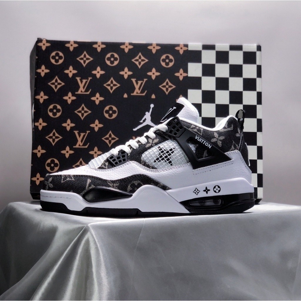 Louis Vuitton x Air Jordan 4 Retro SP "Panda unisex Match Basketball ...