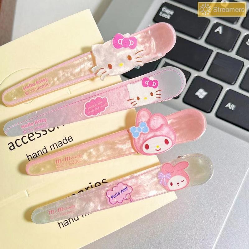 {Streamers} 2 ชิ้นน่ารัก Sanrio Hello Kitty Melody Kuromi กิ๊บติดผม ...