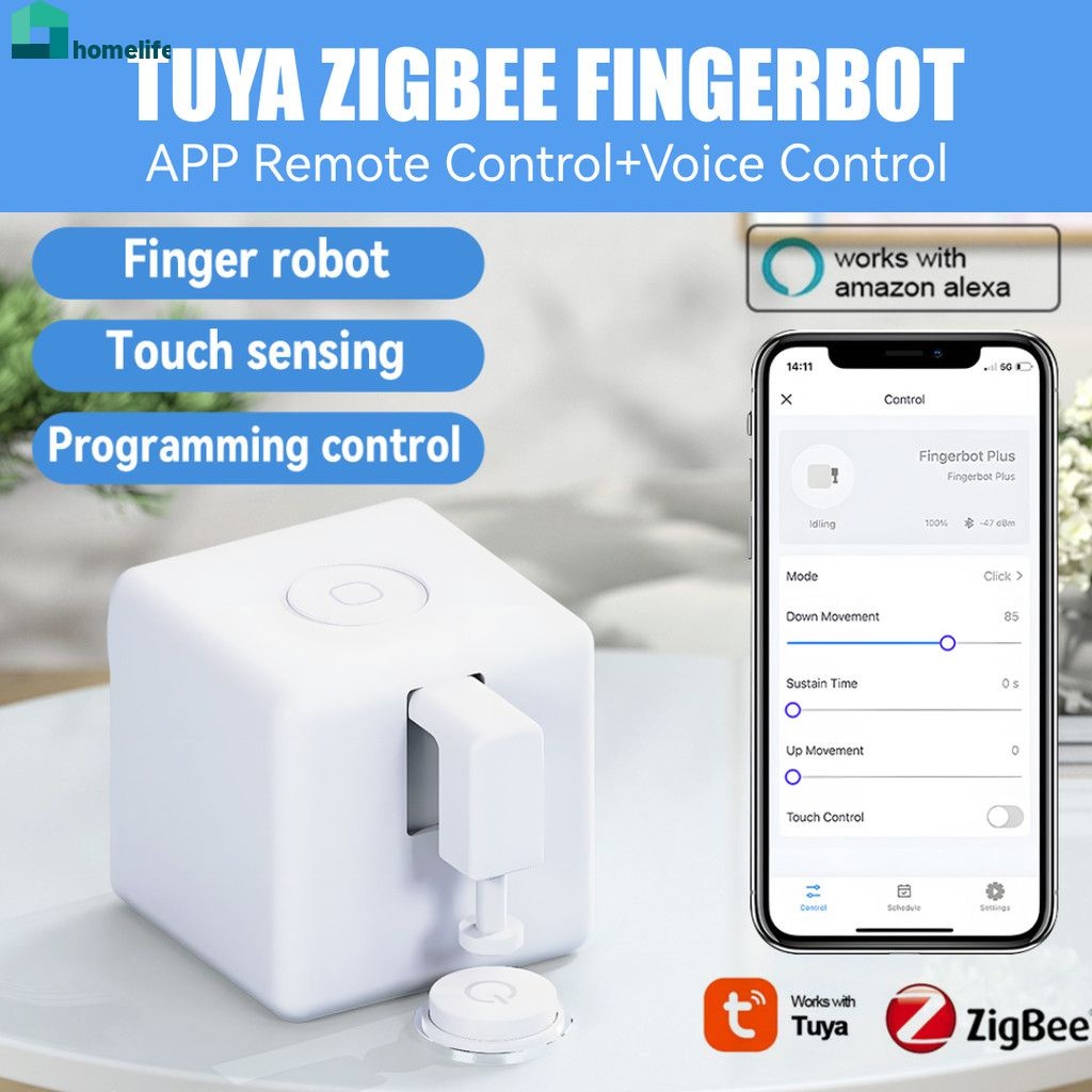 Tuya Zigbee Bluetooth Smart Fingerbot Plus หุ่นยนต์ปุ่มกดสวิตช์หุ่นยนต์ ...
