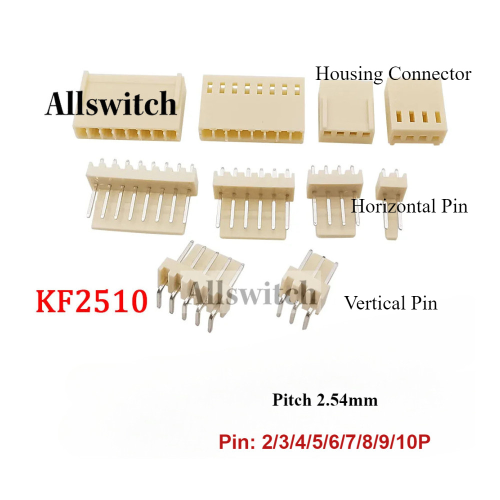 50 ชิ้น KF2510 Connector 2.54 มิลลิเมตร Pitch 2P-10Pin ชายหญิงซ็อกเก็ตปลั๊ก Pin Header 2510 ...
