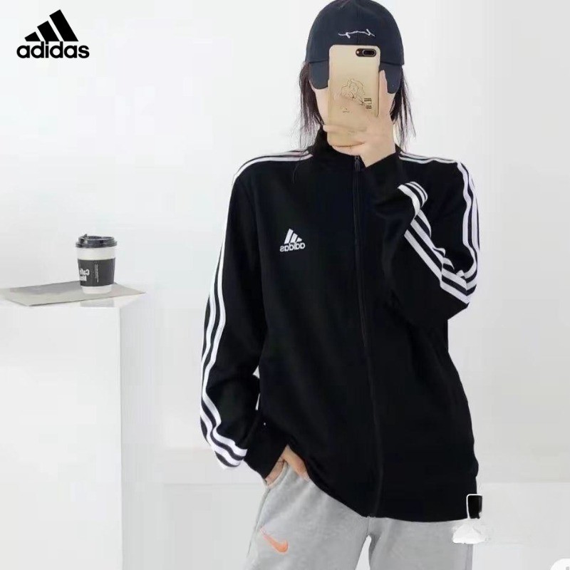 Adidas Mens Classic Three-stripe Sporty Trend Tracksuit Couple Cotton ...