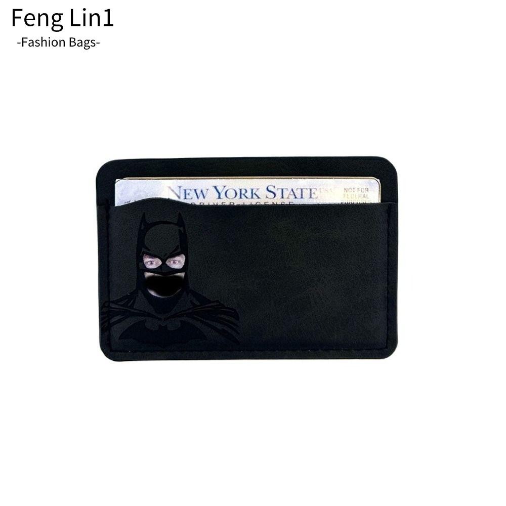 FLIN Batman ID Card Holder คลุมบัตรข้อมูลประจำตัวด้วยหนังPUคลาสสิก กัน ...