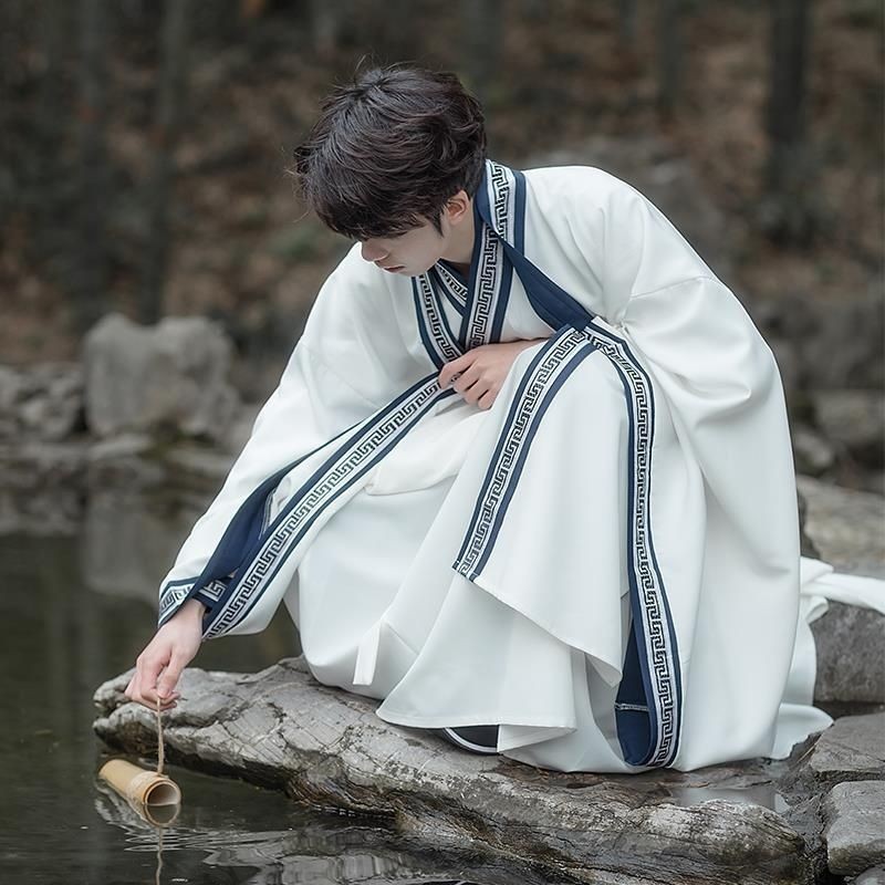 汉服男装古风少爷霸气全套男武侠风成年人汉服套装齐腰男款汉服Hanfu men's clothing, ancient style, young ...