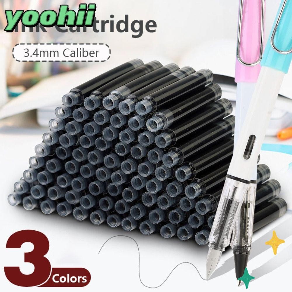YOOHII 10 ชิ้น/เซ็ตตลับหมึก,3.4 มม. Calibre Blue/Red/Black Fountain Pen ...