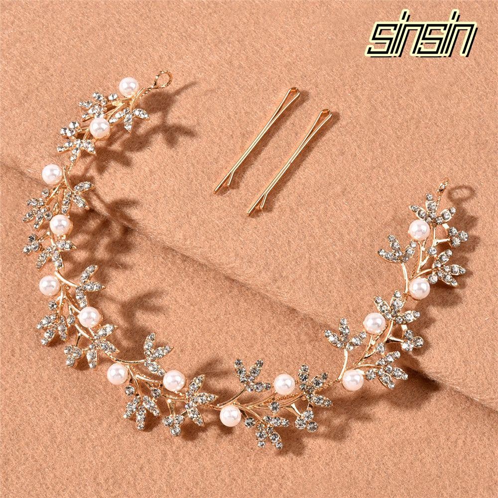 SINSIN สร้อยผมไข่มุกคริสตัลสีเงิน สำหรับงานแต่งงานและเจ้าสาว | Shopee ...