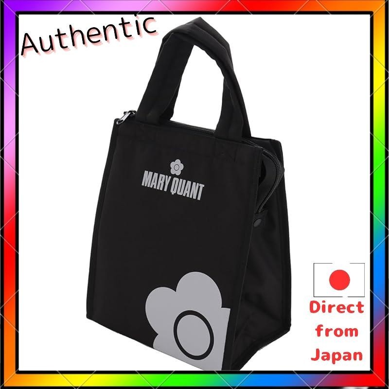 MARY QUANT (Marie Quant) Insulated Bag (Black/with Zipper) Lunch Bag ...
