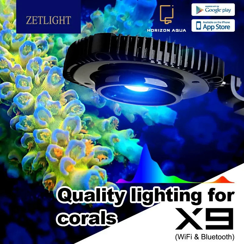 ZETLIGHT X9 96W Full Spectrum WiFi Bluetooth App Control Marine ...