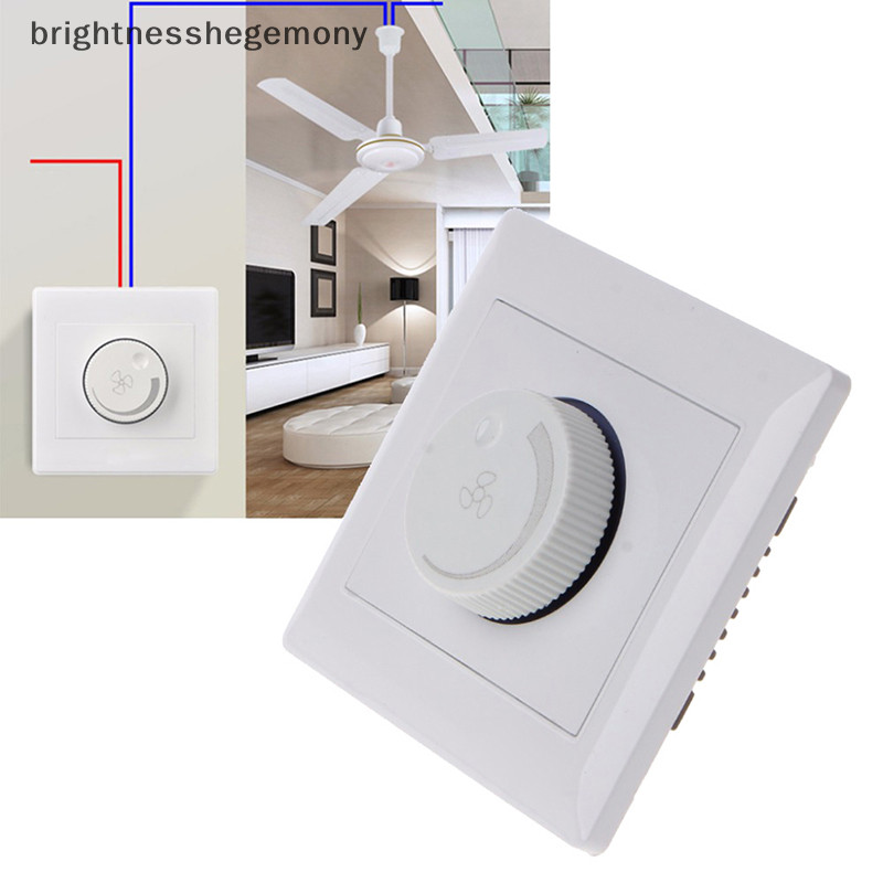 Bgth การปรับพัดลมเพดานสวิตช์ควบคุมความเร็วปุ่มผนังสวิตช์หรี่ไฟ 220V 10A ...