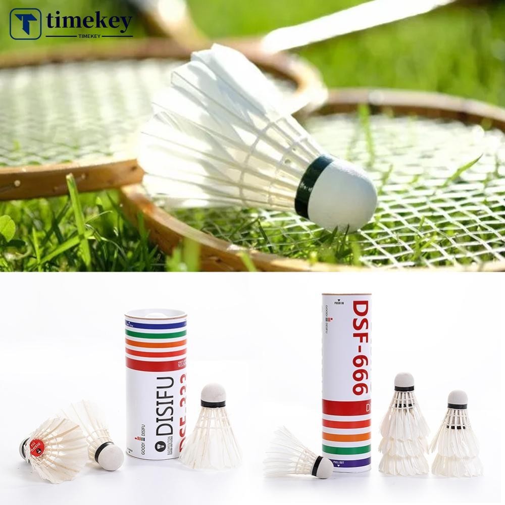 Timekey 3 ชิ้น/6 ชิ้น Duck Feather Badminton Cork Ball Head Stabilize ...