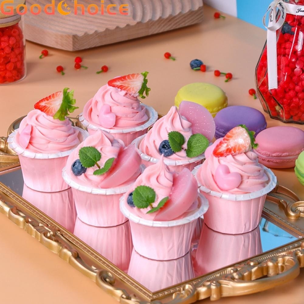 【Good】Cake Model Realistic Shop Decoration Soft Flavored Cupcake Home ...