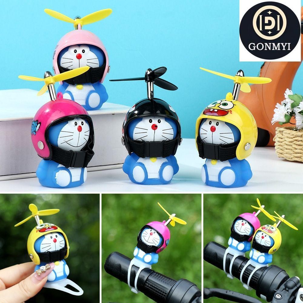 Gonmyi Doraemon Helmet Light, ไวนิล ABS การ์ตูน Doraemon ไฟสีเหลืองน้อย ...