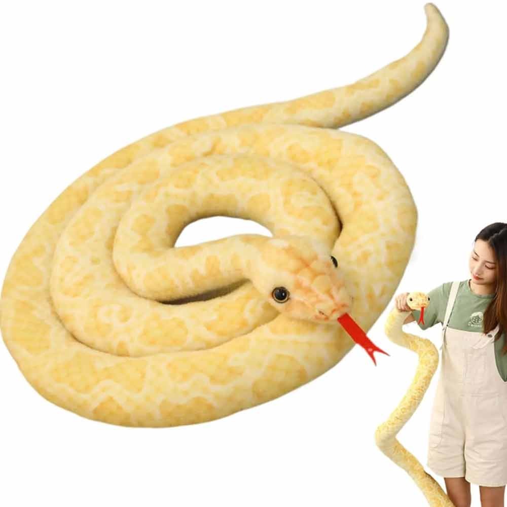 Snake Stuffed Animal 200cm Long Python Snake Plush Lifelike Stuffed ...
