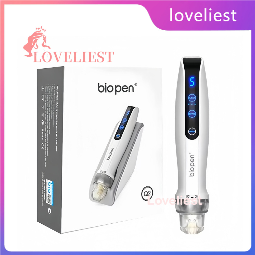 Loveliest Bio Pen Q2 Derma Pen EMS Electroporation Red Light Blue Light ...